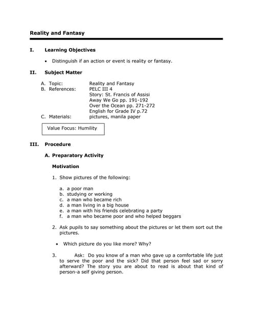 DEMONSTRATION LESSON IN ENGLISH 4 MATATAG CURRICULUM | PDF