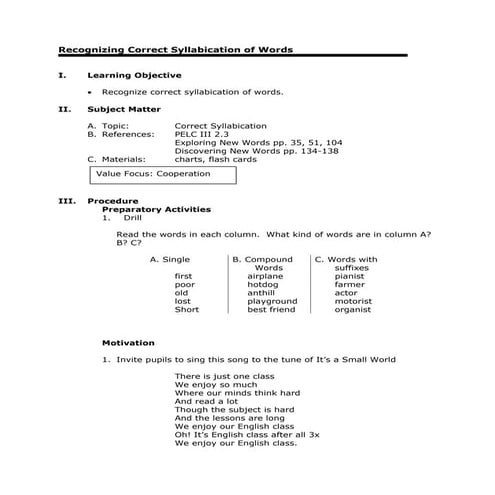 Grade 6-english-reading-recognizing-correct-syllabication-of-words | DOC