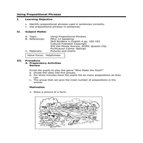Grade 6-english-speaking-using-prepositional-phrases 0 | DOC