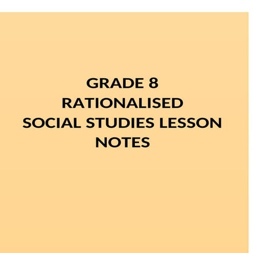 2025 Grade 8 Social Studies Lesson Notes | RATIONALISED Curriculum ...
