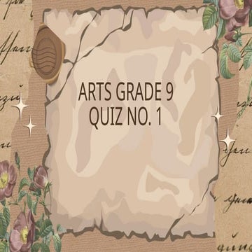 GRADE-9 ARTS Q1- Quiz 1.powerpointpresentation | PPTX