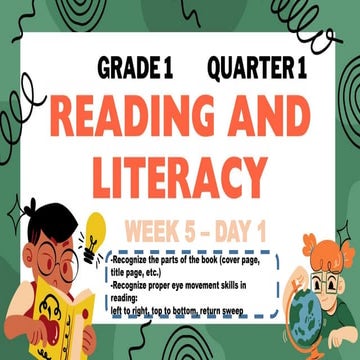 grade 1 Reading & literacy quarter 1 week 5 day1-day4 | PPTX