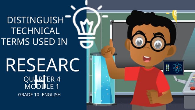 Technical terms used in research | PPTX