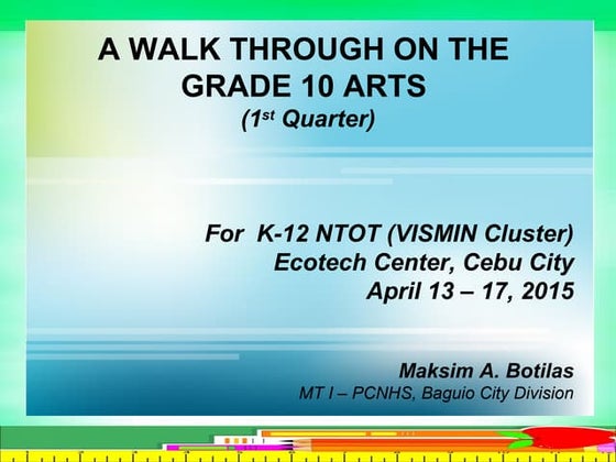 arts grade 10 quarter 2 | PDF