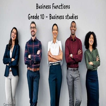 Business Studies. grade 8 | PPTX