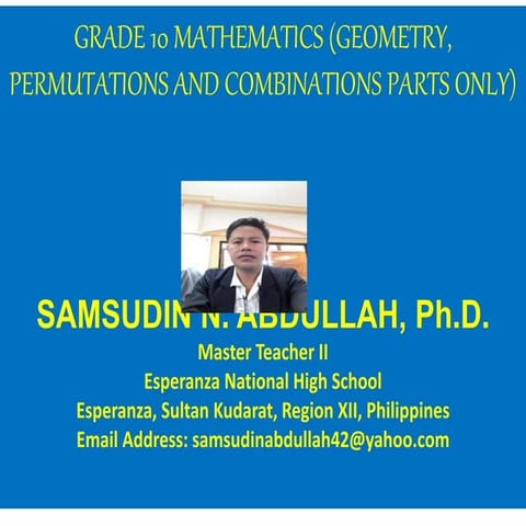 Grade 10 Mathematics Geometry Permutation Pptx