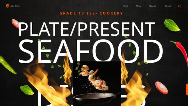 Plate and Present Seafood Dishes on the plate | PPTX