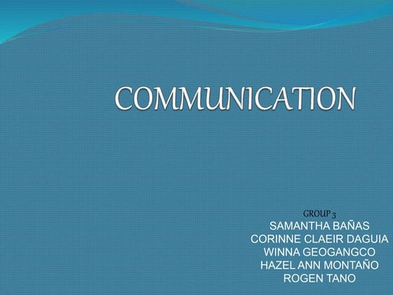 LEVEL OF COMMUNICATION | PPT | Technology & Computing