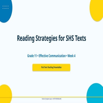 Effective Reading Strategies for Senior High School Texts in ...