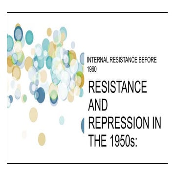 Resistance and repression in the 1950s | PPTX