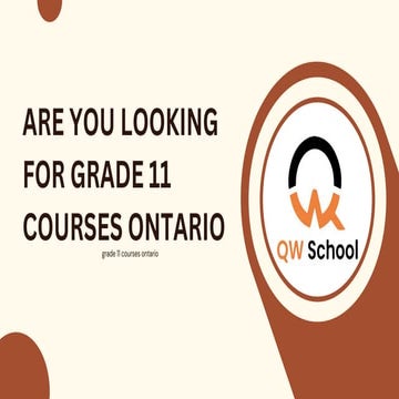Are You Searching For Grade 11 Courses Ontario | PDF