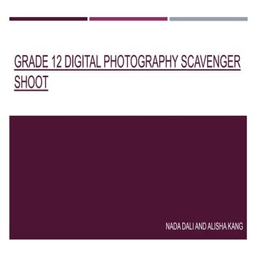 Digital photography portfolio summative | PPTX