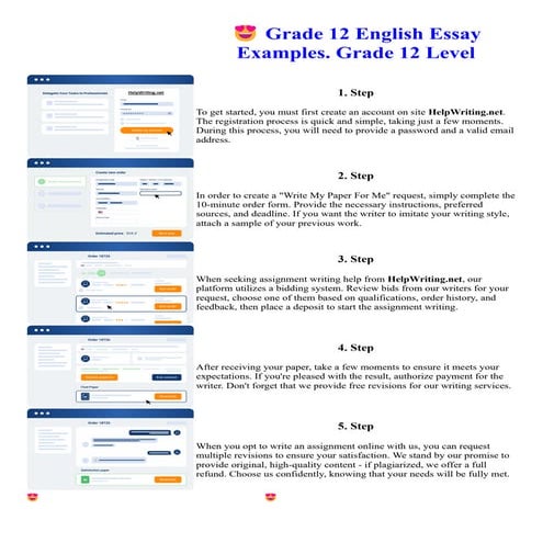 😍 Grade 12 English Essay Examples. Grade 12 Level.pdf