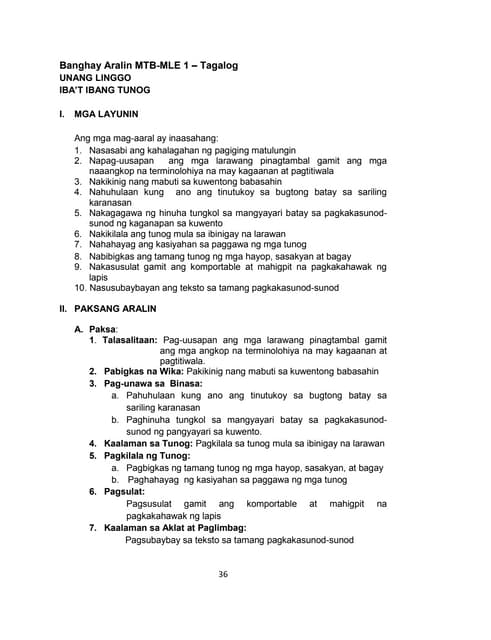 MODELONG BANGHAY ARALIN SA FILIPINO PABULA WEEK 2 | PPT