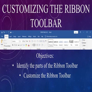 GRADE 2 Customizing the ribbon toolbar (1).pptx