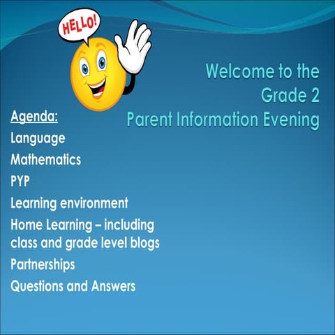Grade 2 parent information session 2010 2011 | PPT
