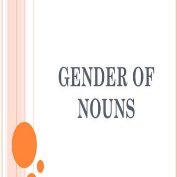 GENDER NOUN | PPTX