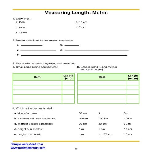 Grade 3 measuring_length_metric | PDF