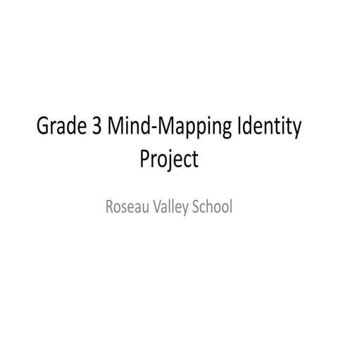 Grade 3 Mind Mapping Identity Project | PPTX