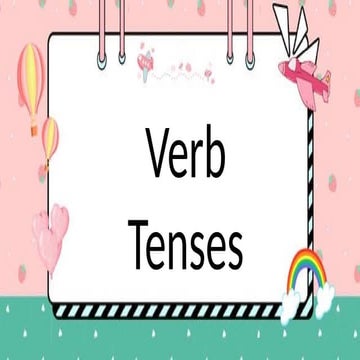 tenses of verbs power point presentation | PPTX