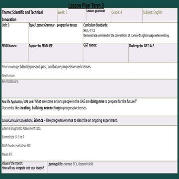 Progressive Verb Tenses | PPTX