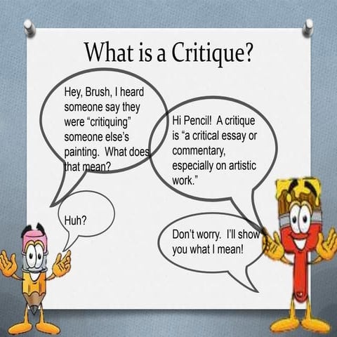Intro to Critiquing for Kids | PPT
