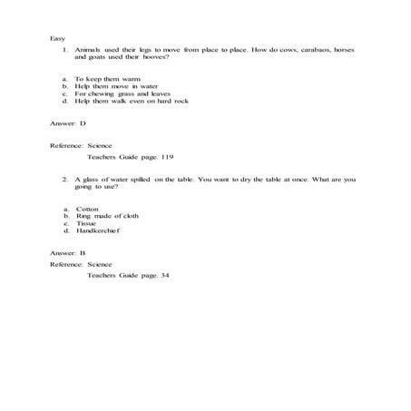 Grade 4 questionnaire | DOCX