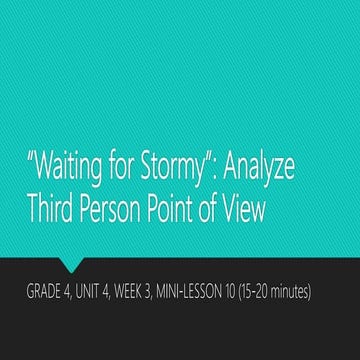 Grade 4, unit 4, week 1, mini lesson 10 | PPTX
