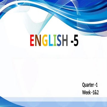 English 5 Module First Quarter - Module 1 | PDF