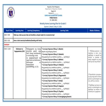 WHLP- Grade 5 (Q2 Week 2).docx GRADE 5 ARALING PANLIPUNAN | DOCX