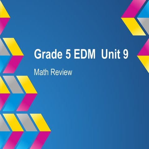 Grade 5 edm math unit 9 review | PDF | Sailing | Sports