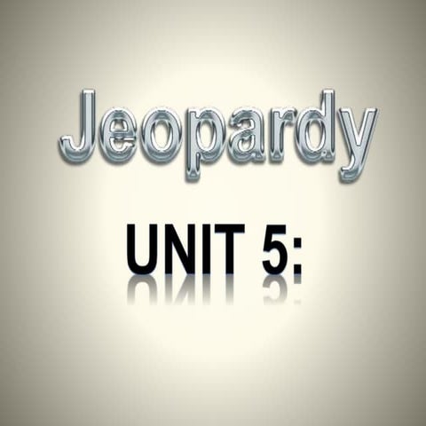 Grade 5 jeopardy unit 5 elinda | PPT
