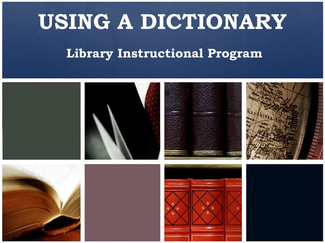 Using a Dictionary | PPT