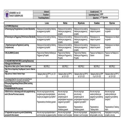 Grade 6 dll epp 6 q3 week 4 | PPT