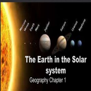 Grade 6 geography chapter 1 Earth in the solar system | PPTX