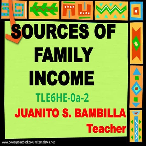 TLE 6 QUARTER 3 SOURCES OF FAMILY INCOME.pptx
