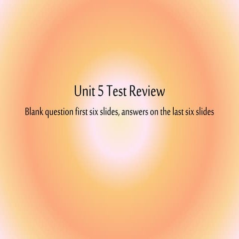 Grade 6 unit 5 review | PPTX