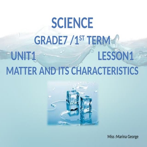 grade 7 first term Matter american .pptx