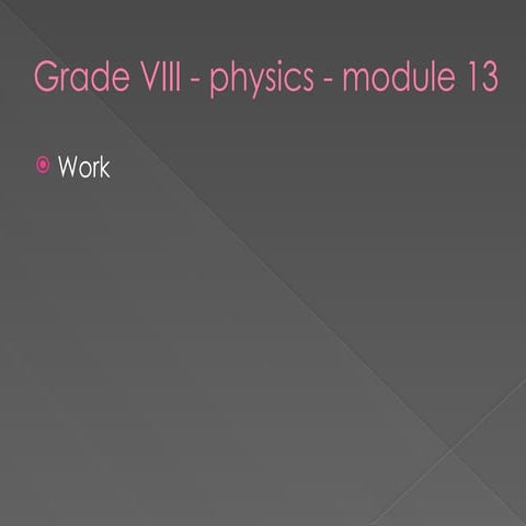 GRADE 7 ICSE PHYSICS WORK ENERGY AND POWER | PPTX