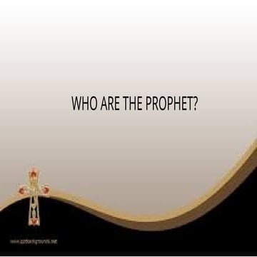 The Story of the Prophets and How They Became One | PPTX