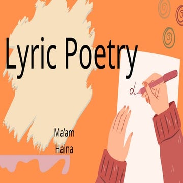 GRADE 7 LESSON 1 lyric poetry. Matatag!n | PPTX