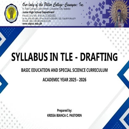 TECHNOLOGY AND LIVELIHOOD EDUCATION ABOUT DRAFTING COURSE SYLLABUS FOR GRADE 7.docx