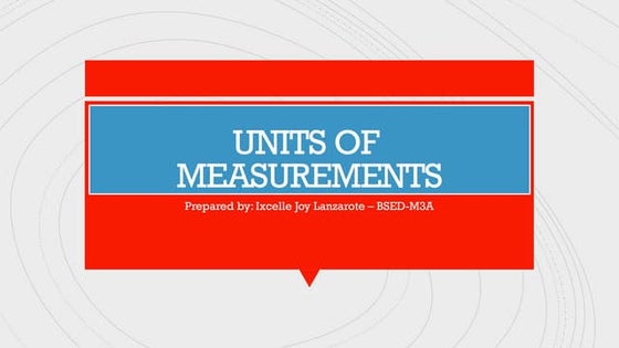Measurement | PPT