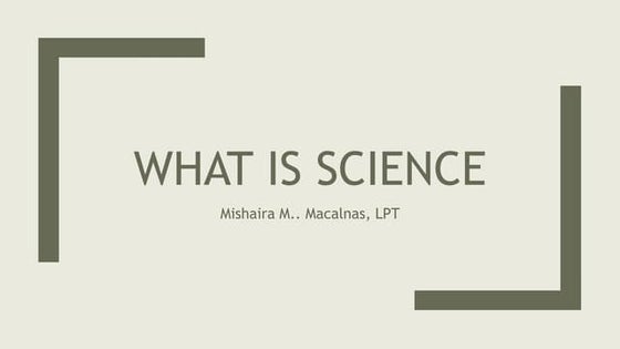 Branches of science | PPTX | Science