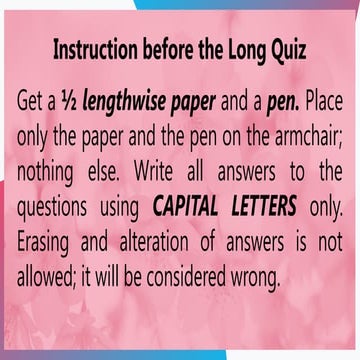 Grade 8 - Long quiz for Housekeeping 8 | PPTX
