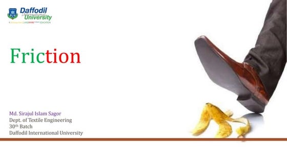 Friction, types of friction and different laws of friction | PPT ...