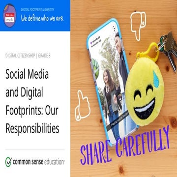 Social Media and Digital Footprints Education ppt | PPTX
