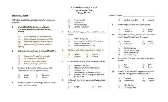 Social studies school based assessment outline | DOCX