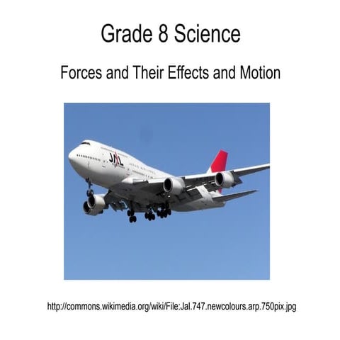 Grade 8 Forces and Motion 2012 | ODP | Physics | Science