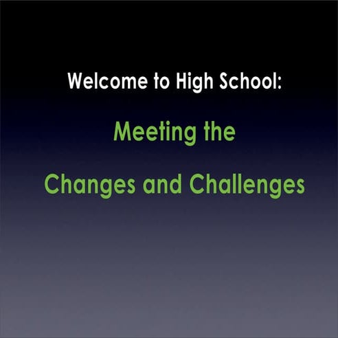 Grade 8 parent presentation 2013 | PPT